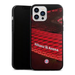 DeinDesign iPhone 13 Pro Max Handy Silikon H&uuml;lle Case schwarz Handyh&uuml;lle Fc Bayern M&uuml;nchen Stadium Fcb