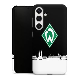 DeinDesign Galaxy S24 Handy Premium Case Smartphone Handyh&uuml;lle Schutzh&uuml;lle matt Skyline Sv Werder Bremen Official Licensed Product Premium Case