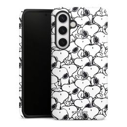 DeinDesign Galaxy S24 Handy Panzer Handyh&uuml;lle robuste Outdoor H&uuml;lle Schutzh&uuml;lle matt Peanuts Snoopy Muster Tough Case