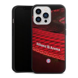 DeinDesign iPhone 13 Pro Handy Premium Silikon H&uuml;lle Handyh&uuml;lle schwarz Case Fc Bayern M&uuml;nchen Stadium Fcb Silikon Premium Case
