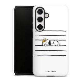 DeinDesign Galaxy S24 Handy Panzer Handyh&uuml;lle robuste Outdoor H&uuml;lle Schutzh&uuml;lle matt Snoopy Dog Peanuts Tough Case