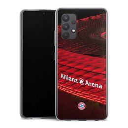 DeinDesign Galaxy A32 4G Handy Silikon H&uuml;lle Case transparent Handyh&uuml;lle Fc Bayern M&uuml;nchen Stadium Fcb Silikon Case