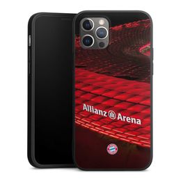 DeinDesign iPhone 12 Pro Handy Premium Silikon H&uuml;lle Handyh&uuml;lle schwarz Case Fc Bayern M&uuml;nchen Stadium Fcb Silikon Premium Case