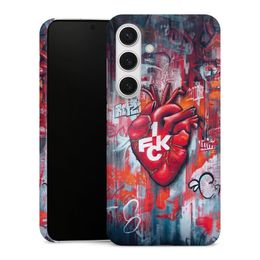 DeinDesign Galaxy S24 Handy Premium Case Smartphone Handyh&uuml;lle Schutzh&uuml;lle matt 1. Fck 1. Fc Kaiserslautern Heart Premium Case