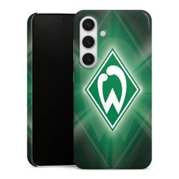 DeinDesign Galaxy S24 Handy Premium Case Smartphone Handyh&uuml;lle Schutzh&uuml;lle gl&auml;nzend Sv Werder Bremen Coat Of Arms Official Licensed Product Premium Case