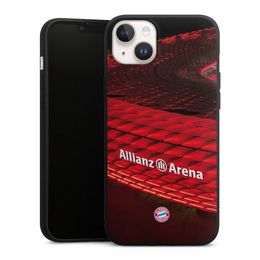 DeinDesign iPhone 14 Handy Premium Silikon H&uuml;lle Handyh&uuml;lle schwarz Case Fc Bayern M&uuml;nchen Stadium Fcb Silikon Premium Case