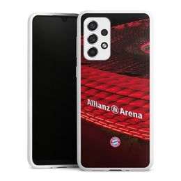DeinDesign Galaxy A33 5G Handy Silikon H&uuml;lle Case wei&szlig; Handyh&uuml;lle Fcb Stadium Fc Bayern M&uuml;nchen Silikon Case