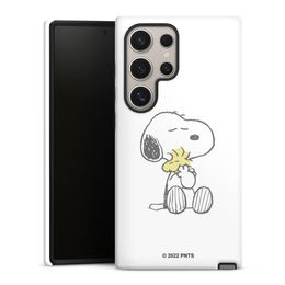 DeinDesign Galaxy S24 Ultra Handy Panzer Handyh&uuml;lle robuste Outdoor H&uuml;lle Schutzh&uuml;lle matt Snoopy Love Peanuts Tough Case