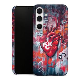 DeinDesign Galaxy S24 Handy Premium Case Smartphone Handyh&uuml;lle Schutzh&uuml;lle gl&auml;nzend 1. Fck 1. Fc Kaiserslautern Heart Premium Case