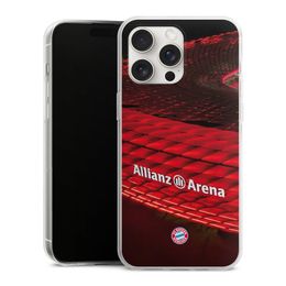 DeinDesign iPhone 15 Pro Max Handy Silikon H&uuml;lle Case transparent Handyh&uuml;lle Fc Bayern M&uuml;nchen Stadium Fcb Silikon Case