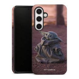 DeinDesign Galaxy S24 Handy Panzer Handyh&uuml;lle robuste Outdoor H&uuml;lle Schutzh&uuml;lle matt The Child Star Wars Baby Yoda Tough Case