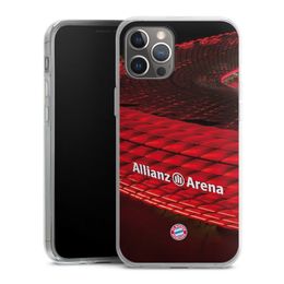 DeinDesign iPhone 12 Pro Max Handy Silikon H&uuml;lle Case transparent Handyh&uuml;lle Fcb Stadium Fc Bayern M&uuml;nchen Silikon Case