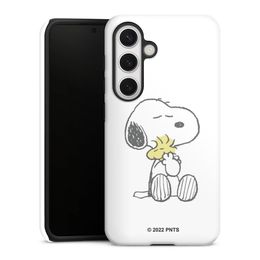 DeinDesign Galaxy S24 Handy Panzer Handyh&uuml;lle robuste Outdoor H&uuml;lle Schutzh&uuml;lle matt Snoopy Love Peanuts Tough Case