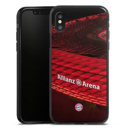 DeinDesign iPhone X Handy Silikon H&uuml;lle Case schwarz Handyh&uuml;lle Fc Bayern M&uuml;nchen Stadium Fcb