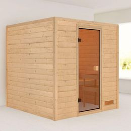 Karibu Woodfeeling Sauna Jara, ohne Dachkranz