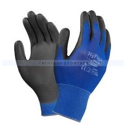 Arbeitshandschuhe Ansell HyFlex® Nylon schwarz-blau in XXL Gr. 11, schwarze Beschichtung auf dunkelblauem Träger