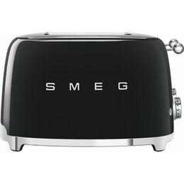 Smeg Toaster 4 Scheiben TSF03BLEU aus Edelstahl, schwarz