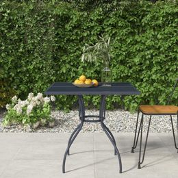 Gartentisch，Terrassentisch Anthrazit 80x80x72,5 cm Stahlgeflecht vidaXL