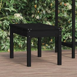 Bonnevie - Gartenbank Ruhebank Schwarz 80x44x45 cm Massivholz Kiefer vidaXL