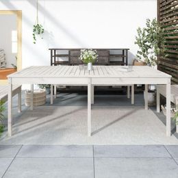 Gartentisch,Terrassentisch Weiß 203,5x100x76 cm Massivholz Kiefer vidaXL