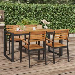 Gartentisch,Terrassentisch mit Beinen in U-Form 160x80x75 cm Massivholz Akazie vidaXL
