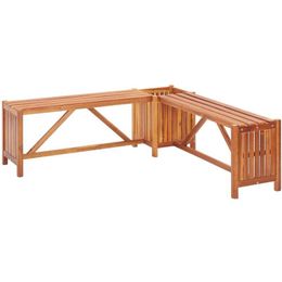 Garten-Eckbank mit Pflanzkübel 117×117×40 cm Massivholz Akazie vidaXL941085