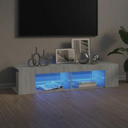 Bonnevie - TV-Schrank,TV-Möbel mit LED-Leuchten Grau Sonoma 135x39x30 cm vidaXL