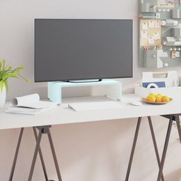 Bonnevie - TV-Aufsatz/Monitorerhöhung Fernsehständer Glas Grün 40x25x11 cm vidaXL