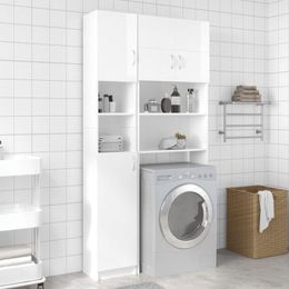 Badezimmerschrank,Badschrank Hochglanz-Weiß 32x25,5x190 cm Holzwerkstoff vidaXL