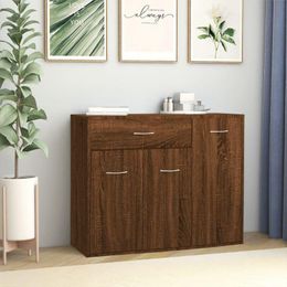 Sideboard，Kommode Braun Eiche-Optik 88x30x70 cm Holzwerkstoff vidaXL