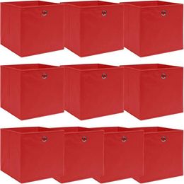 Aufbewahrungsboxen 10 Stk. Rot 32x32x32 cm Stoff Vidaxl Rot