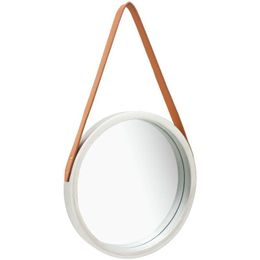 Wandspiegel Badzimmer Spiegel mit Gürtel 40 cm Silbern vidaXL