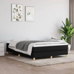 Boxspringbett，Doppelbett Schwarz 140x200 cm Stoff vidaXL