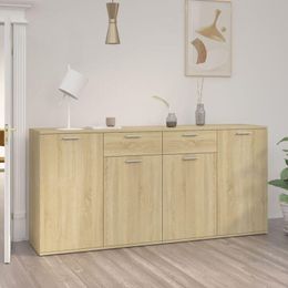 Sideboard Sonoma-Eiche 160x36x75 cm Holzwerkstoff Vidaxl Braun