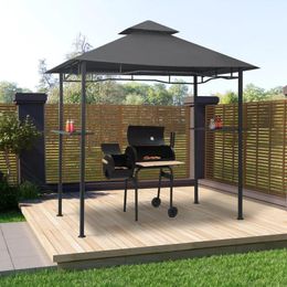 Bonnevie - BBQ-Pavillon Grillpavillon 240x150x255 cm Anthrazit Stahl vidaXL