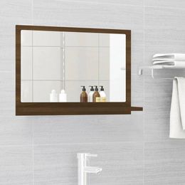 Badspiegel，Wandspiegel Braun Eichen-Optik 60x10,5x37 cm Holzwerkstoff vidaXL