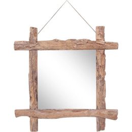 Holzspiegel Natur 70x70 cm Altholz Massiv vidaXL462165