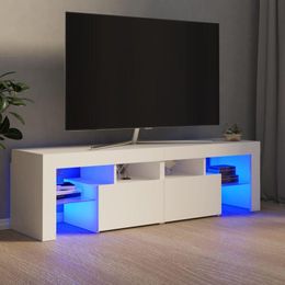 TV-Schrank，TV-Möbel mit LED-Beleuchtung Weiß 140x36,5x40 cm vidaXL