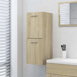 Vidaxl - Badezimmerschrank Sonoma-Eiche 30x30x80 cm Holzwerkstoff Braun