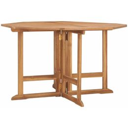 Garten-Esstisch Klappbar 110x110x75 cm Massivholz Teak Vidaxl Braun