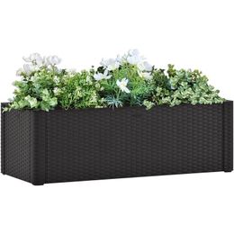 Garten-Hochbeet,Blumenkasten Selbstbewässerungssystem Anthrazit 100x43x33 cm vidaXL