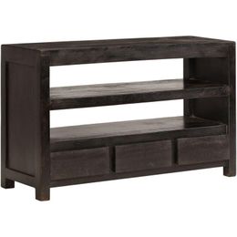 TV-Schrank，TV-Möbel Akazienholz Massiv 90x30x55 cm Dunkelbraun vidaXL