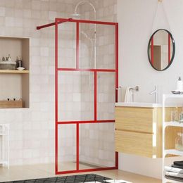 Duschwand für Begehbare Dusche，Duschtrennwand mit ESG Klarglas Rot 80x195 cm vidaXL
