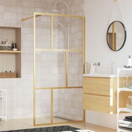Duschwand für Begehbare Dusche，Duschtrennwand ESG Klarglas Golden 115x195cm vidaXL