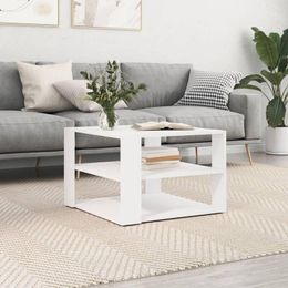 Vidaxl - Couchtisch Weiß 59,5x59,5x40 cm Holzwerkstoff Weiß