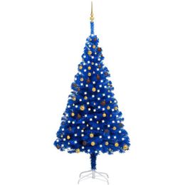 Bonnevie - Künstlicher Weihnachtsbaum Beleuchtung & Kugeln Blau 240 cm vidaXL403980