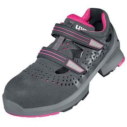 Uvex 1 ladies Sandalen S1 grau, pink Weite 10 Gr. 41 - Grau