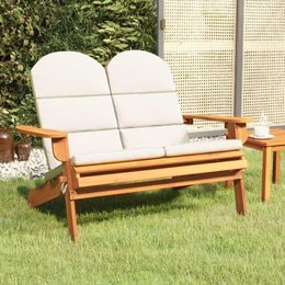 Adirondack-Gartenbank Ruhebank mit Kissen 126 cm Massivholz Akazie vidaXL