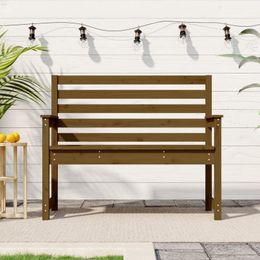 Bonnevie - Gartenbank Ruhebank Honigbraun 109x48x91,5 cm Massivholz Kiefer vidaXL