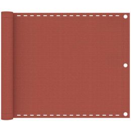 Balkon-Sichtschutz，Balkonverkleidung Terracotta-Rot 75x600 cm HDPE vidaXL